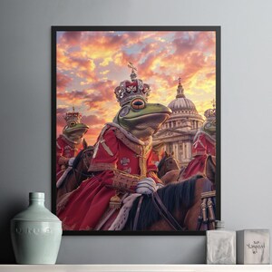 Royal Frog Parade Wall Art, Whimsical Frog Art, Frog Royalty Print ...