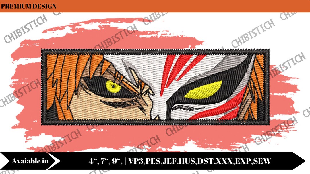 Premium Anime Embroidery Design, Anime Inspired Machine Embroidery ...