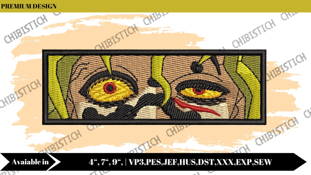 Premium Anime Embroidery Design, Anime Inspired Machine Embroidery ...