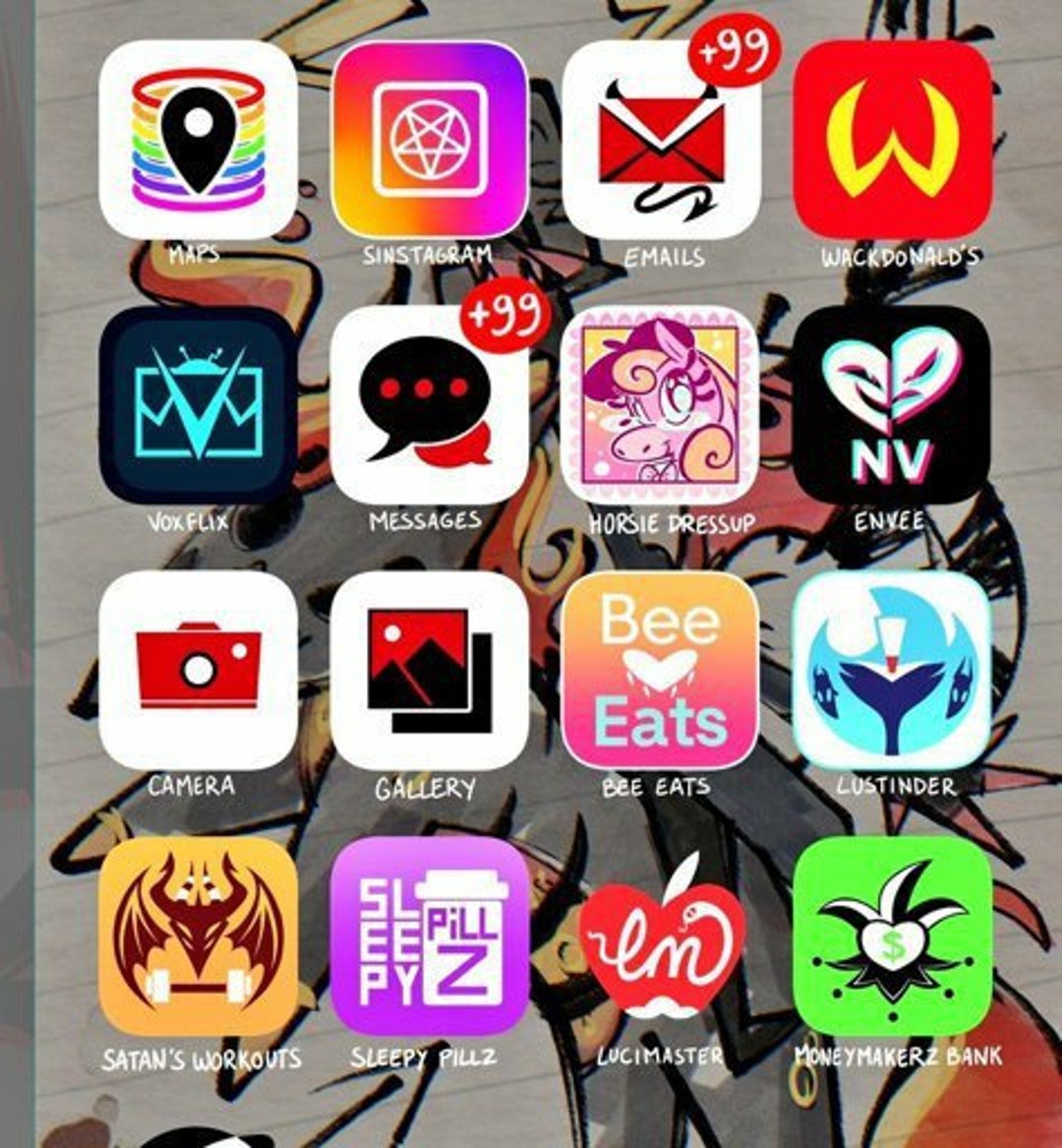 Helluva Boss Hazbin Hotel App Icons - Etsy Österreich