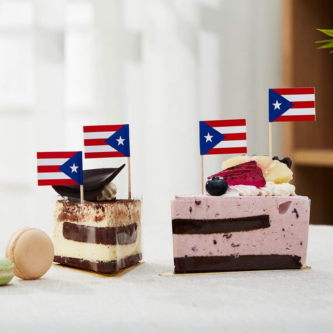 Puerto Rico Flag Puerto Rican Small Toothpick Mini Cupcake Flags ...