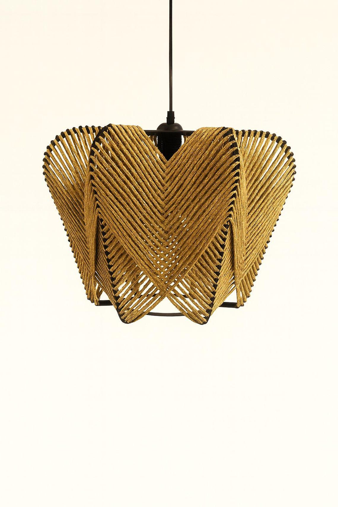 Modern Handmade Lamb Pendant Light: Hanging Lampshade Chandelier - Etsy