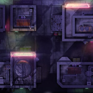 Cyberpunk Battle Maps Collection 1 for Sci-fi and Cyberpunk Red ...