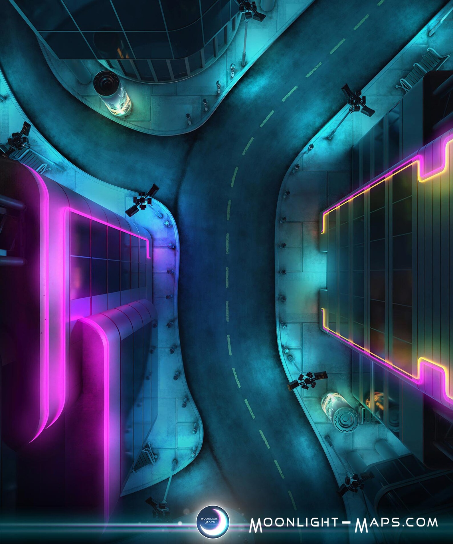 Cyberpunk Battle Maps Collection 2 for Sci-fi and Cyberpunk Red ...