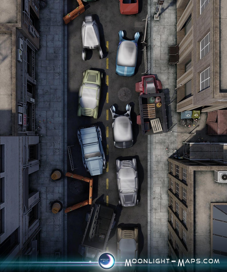 Cyberpunk Battle Maps Collection 2 for Sci-fi and Cyberpunk Red ...