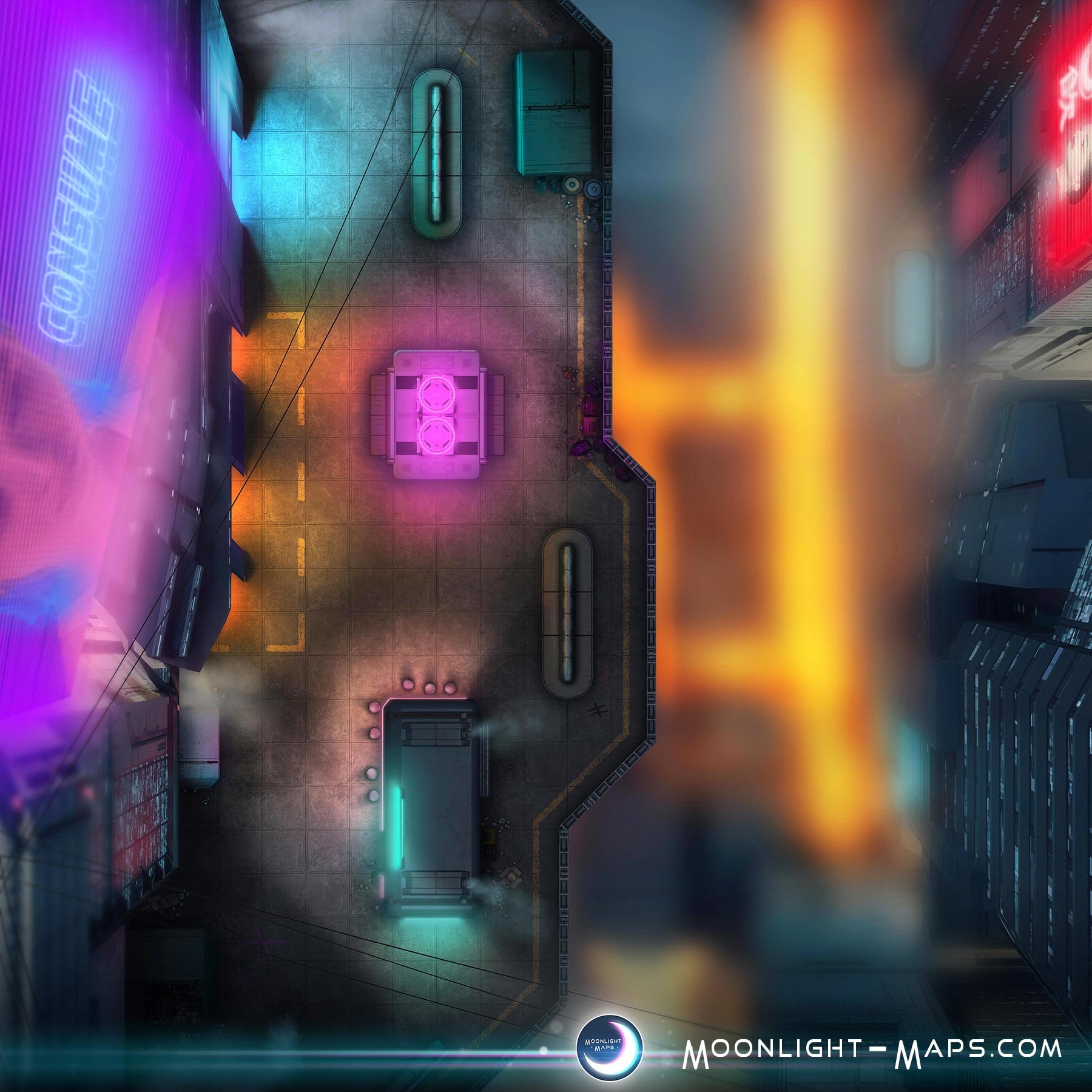 Cyberpunk Battle Maps Collection 1 for Sci-fi and Cyberpunk Red ...