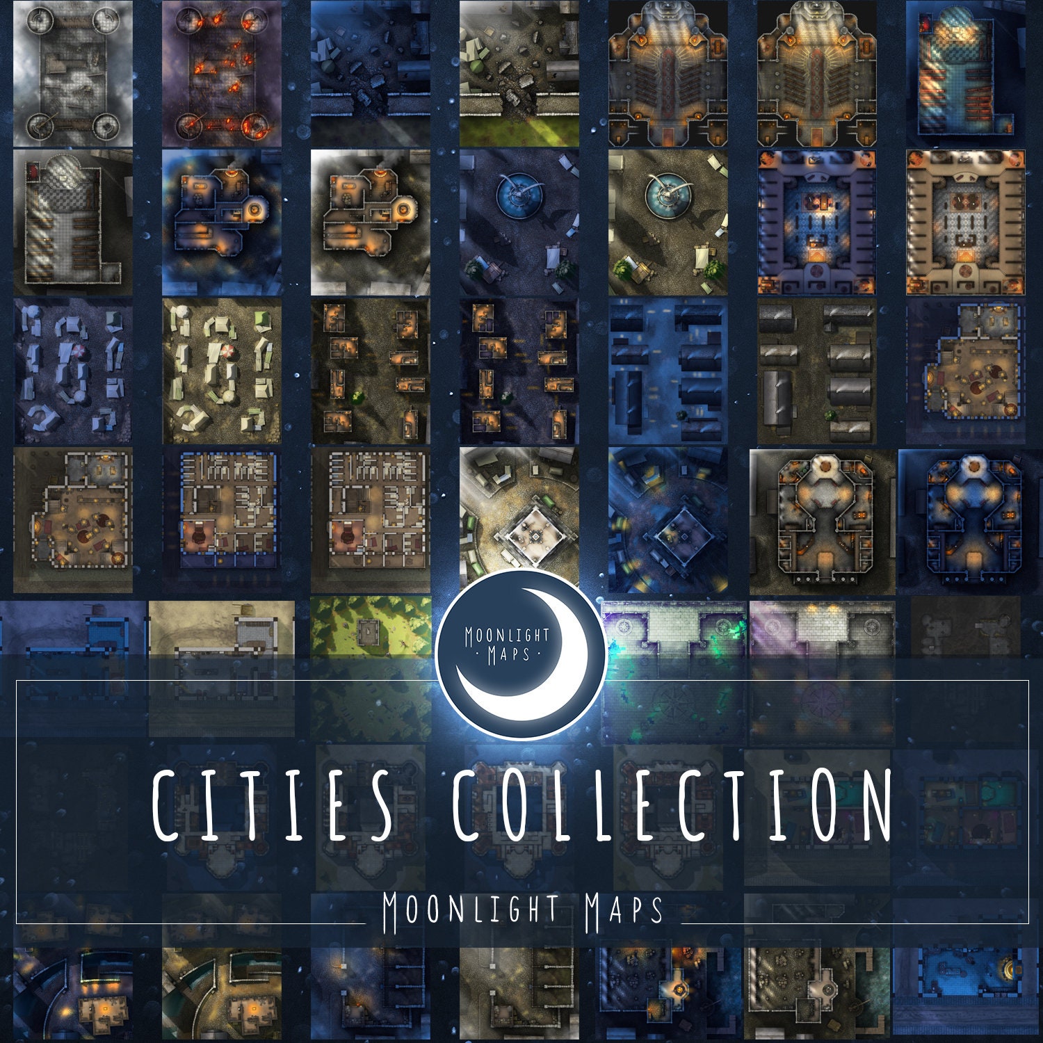 Fantasy Cities Battle Maps Collection 1 for Dnd & Pathfinder Ttrpgs - Etsy