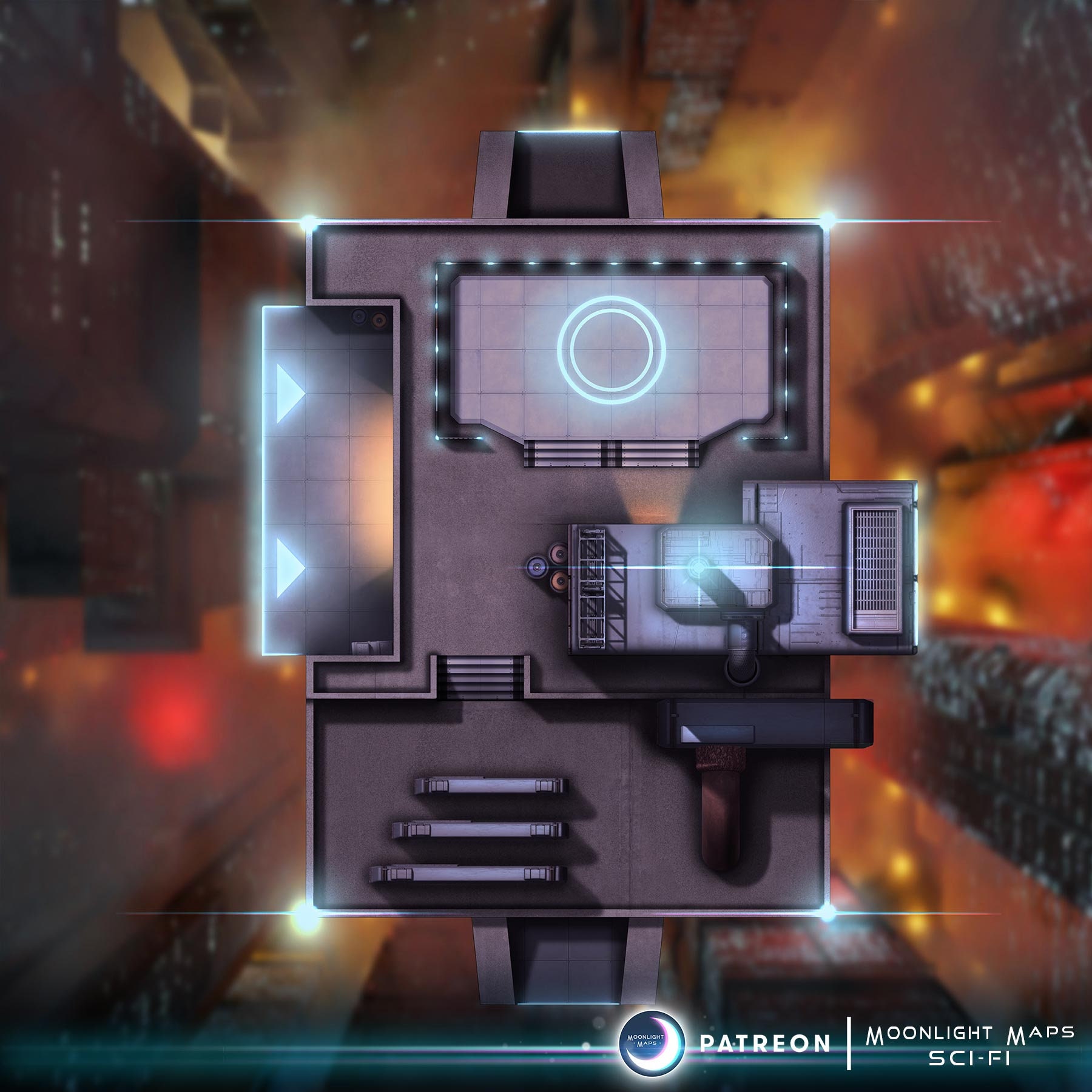 Cyberpunk Battle Maps Collection 1 for Sci-fi and Cyberpunk Red ...