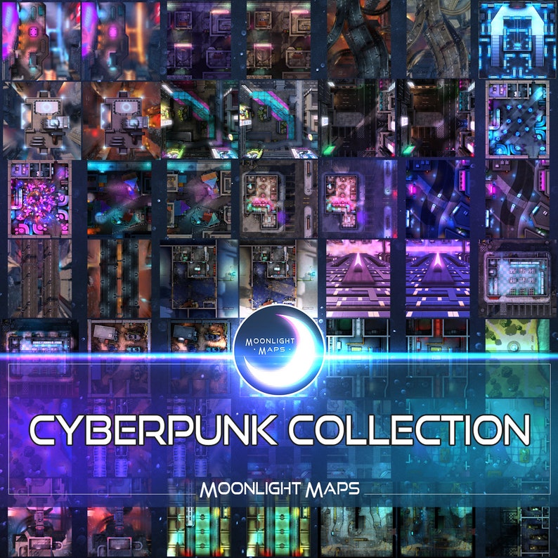 Cyberpunk Battle Maps Collection 1 for Sci-fi and Cyberpunk Red ...