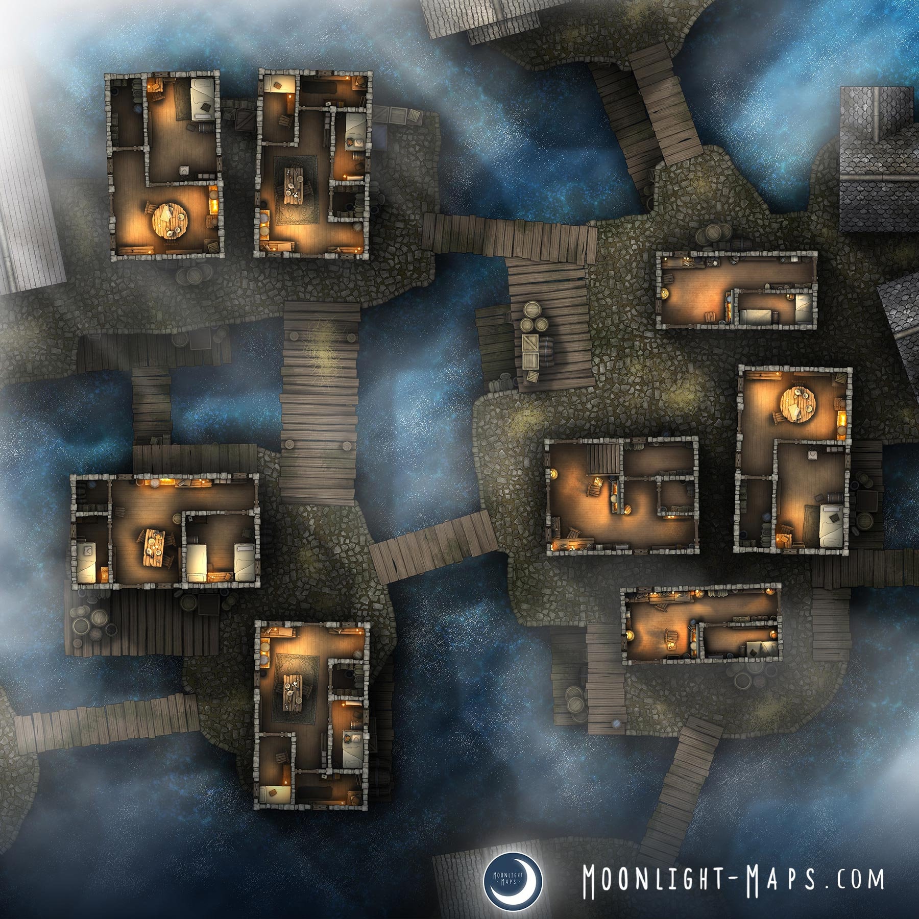 Fantasy Villages Battle Maps Collection 1 for Dnd & Pathfinder Ttrpgs ...