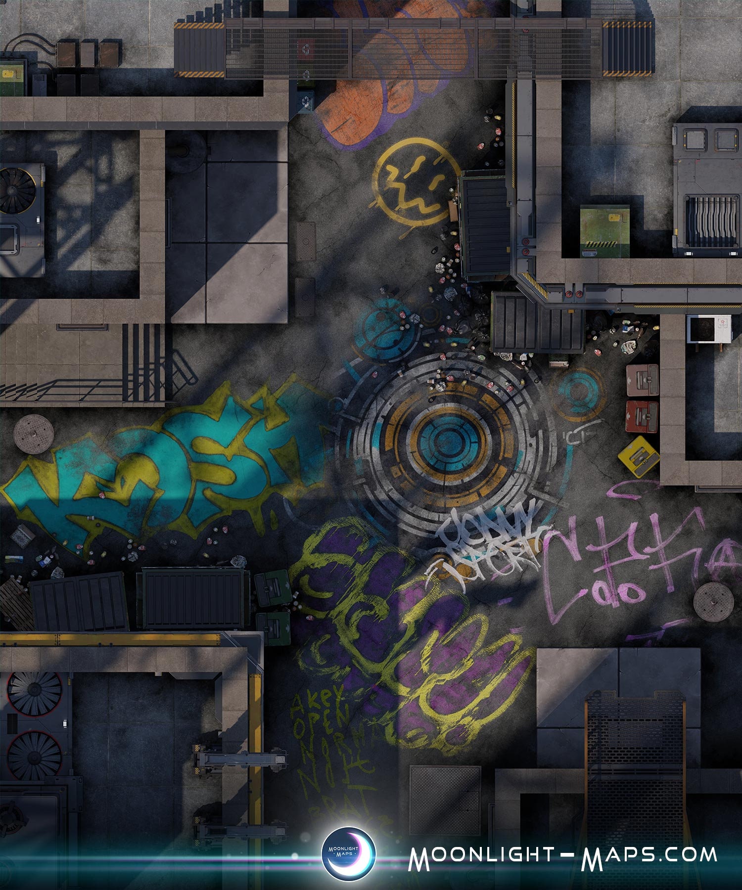 Cyberpunk Battle Maps Collection 2 for Sci-fi and Cyberpunk Red ...