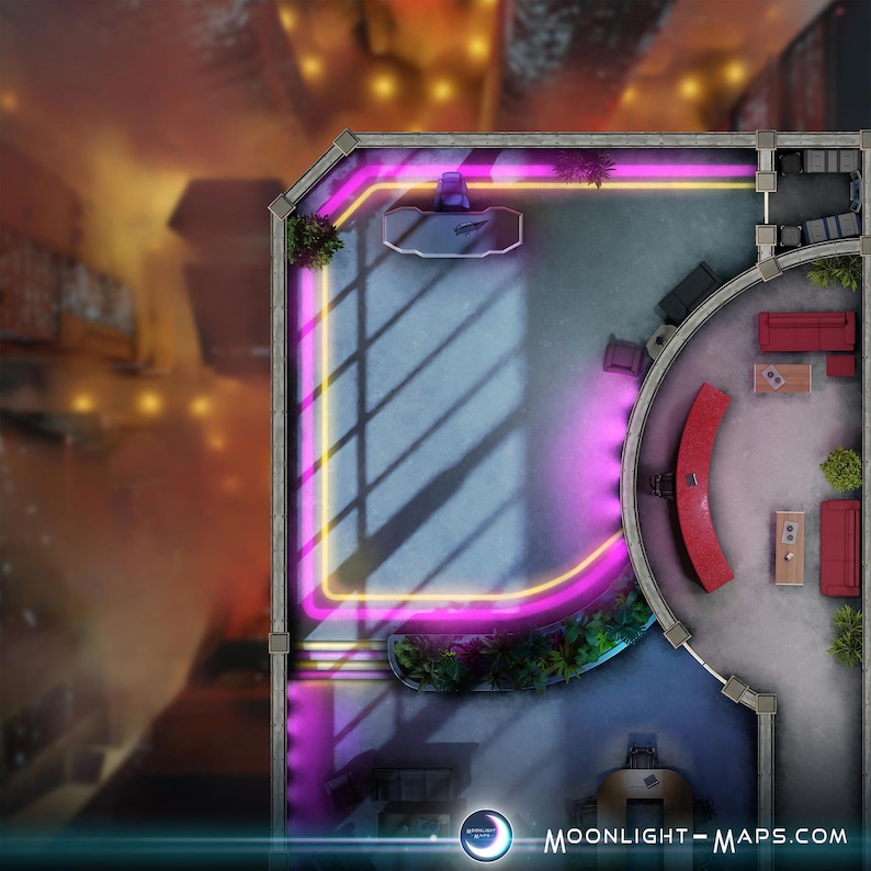 Cyberpunk Battle Maps Collection 2 for Sci-fi and Cyberpunk Red ...