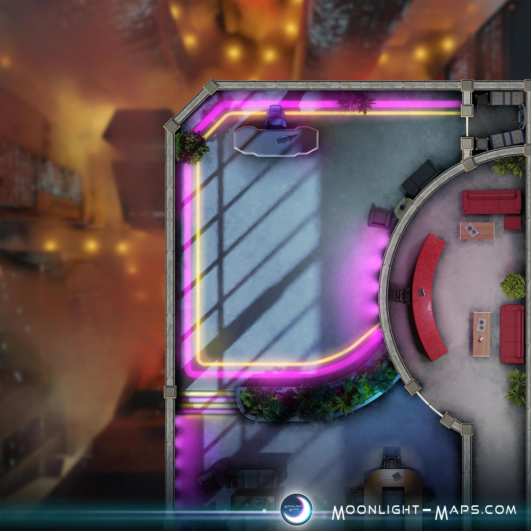 Cyberpunk Battle Maps Collection 2 for Sci-fi and Cyberpunk Red ...