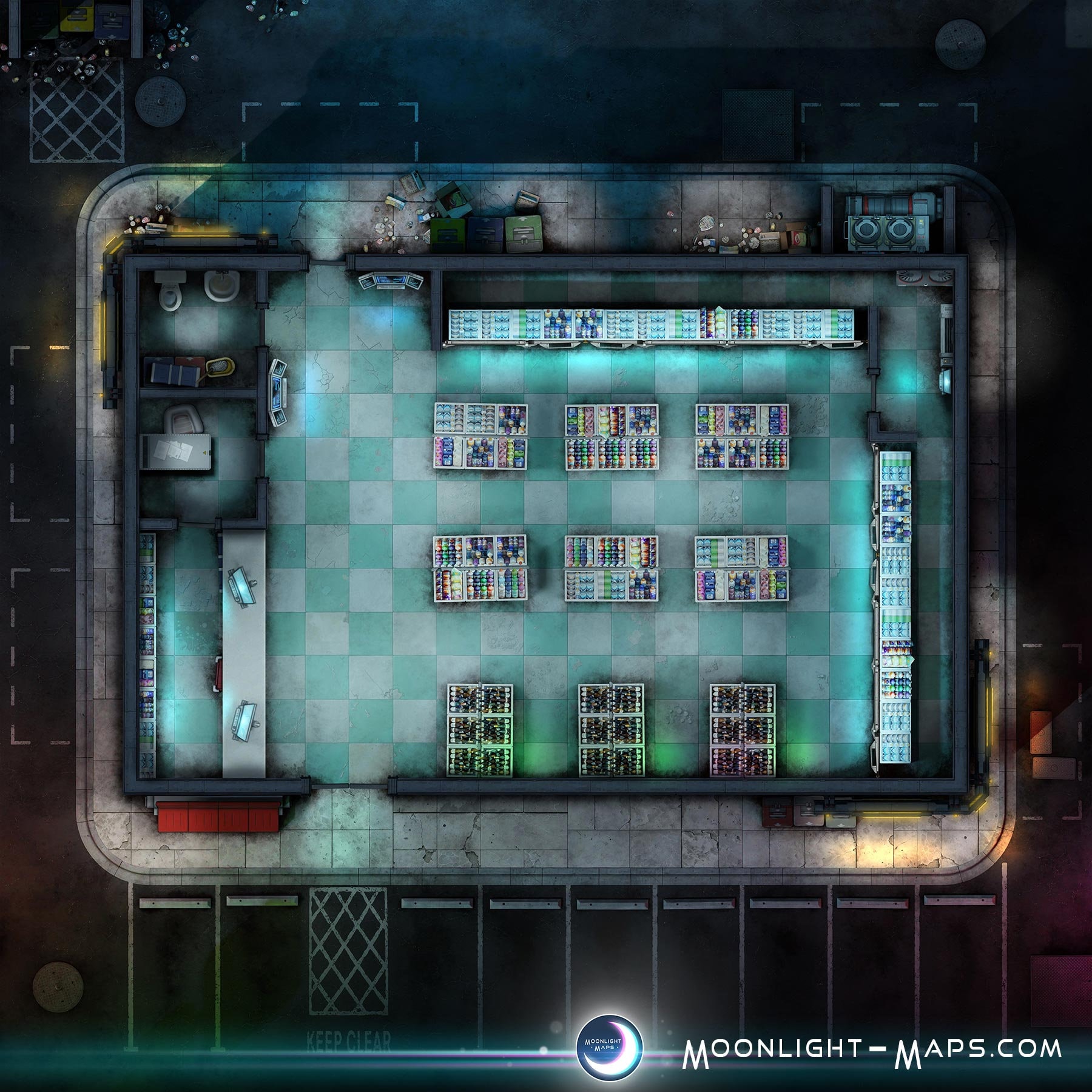 Cyberpunk Battle Maps Collection 1 for Sci-fi and Cyberpunk Red ...