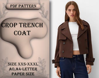 Wool Short Jacket Sewing Pattern, Wool Short Jacket, Wool Wool Short Jacket Sewing Pattern, Wool Short Jacket, Wool