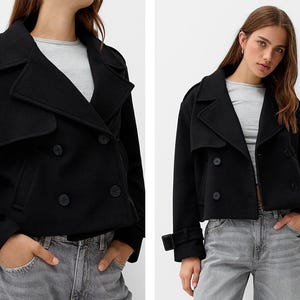Crop Trench Coat Sewing Pattern, Crop Coat, Wool Coat, Coat, Wool ...