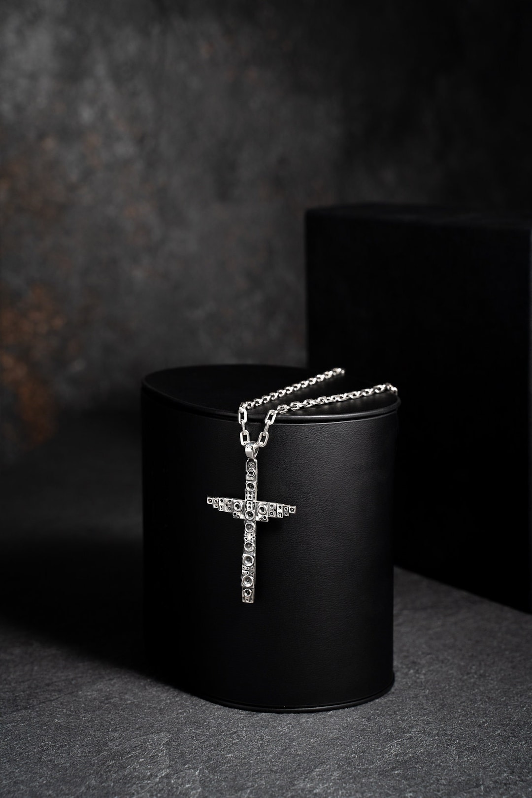 Silver Goth Necklace, Gothic Cross Necklace, Gothic Cross Pendant ...