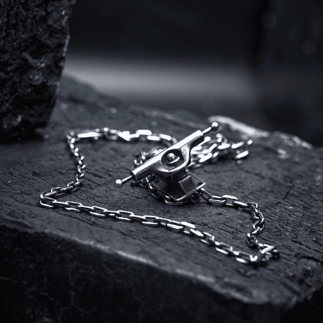 Skate Charm, Skate Pendant, Skate Necklace, 925 Silver Jewelry, Silver ...