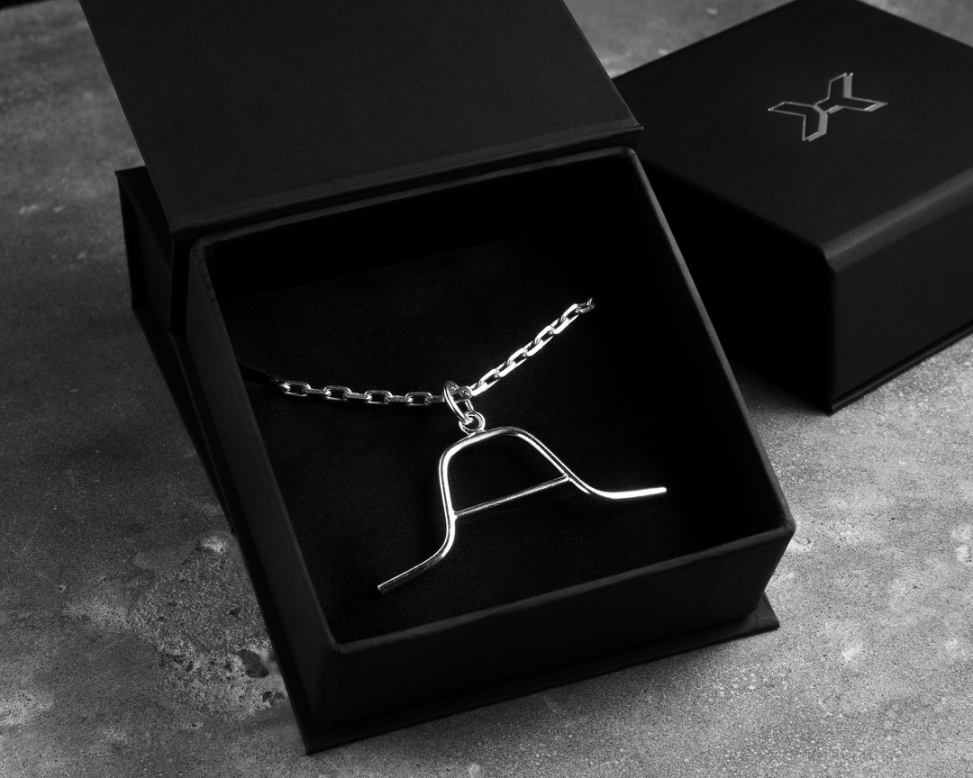 BMX Pendant, BMX Necklace, BMX Charm, Punk Necklace, Necklace Men, 925 ...