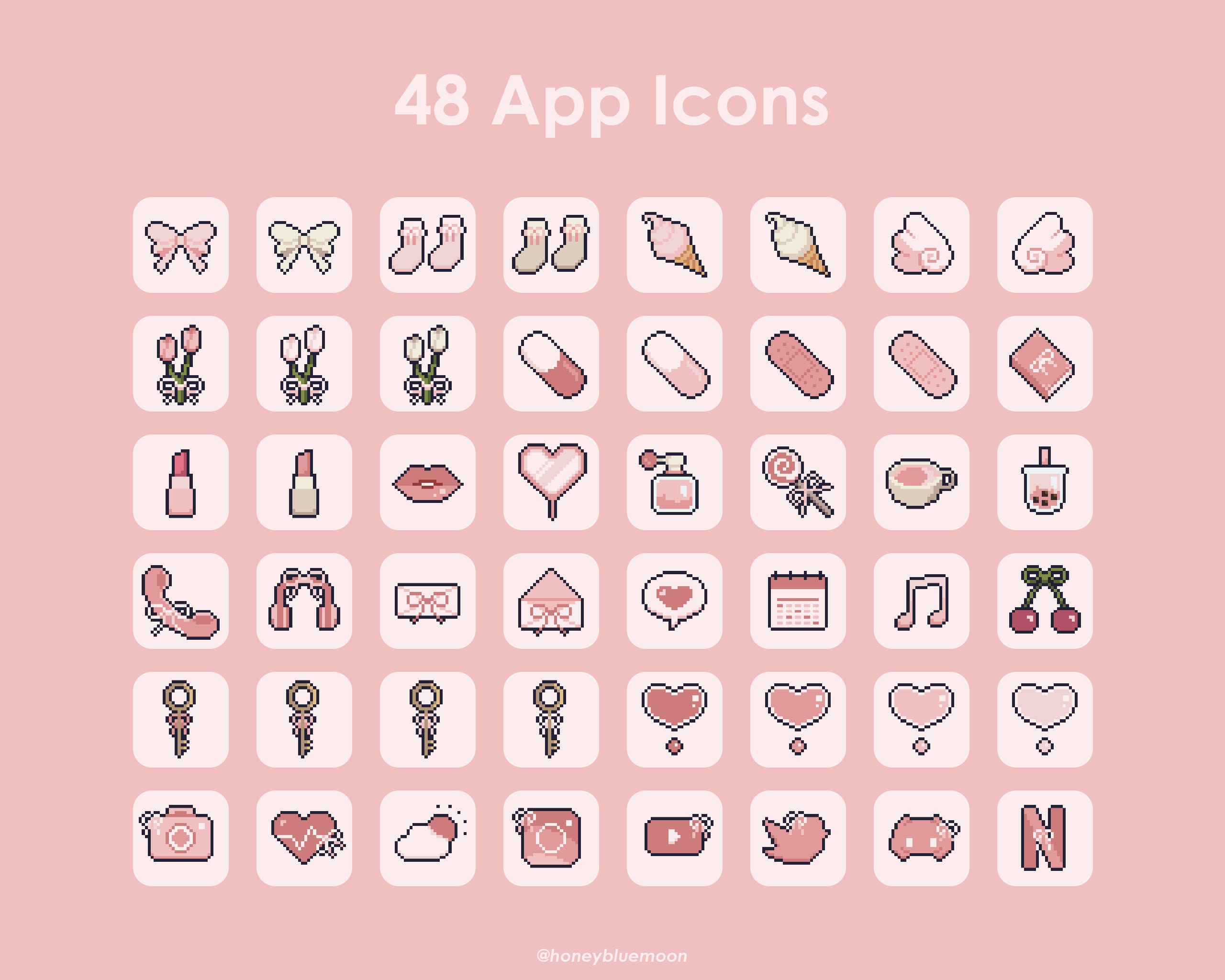 Soft Pink App Icon Pack Wallpapers & Widgets for Ios,android Pixel ...
