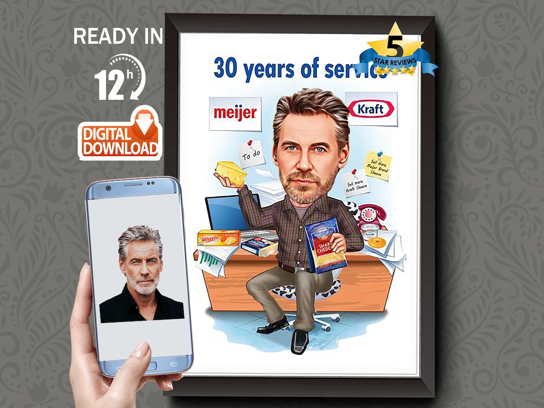 Personalized Retirement Cartoon Portrait, Retirement Caricature ...