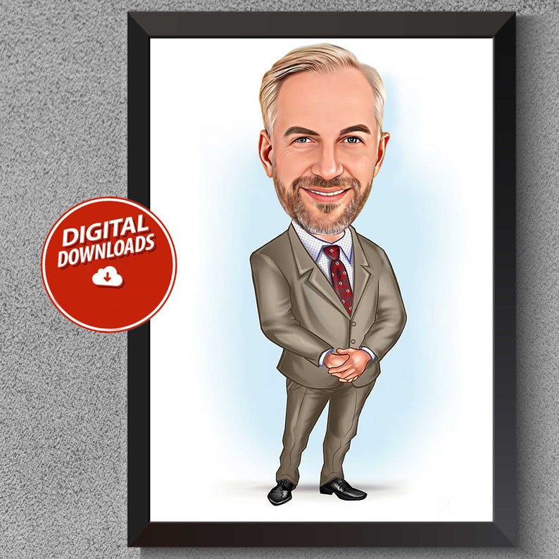 Personalized Boss Caricature: A Fun and Unique Caricature Drawing for ...
