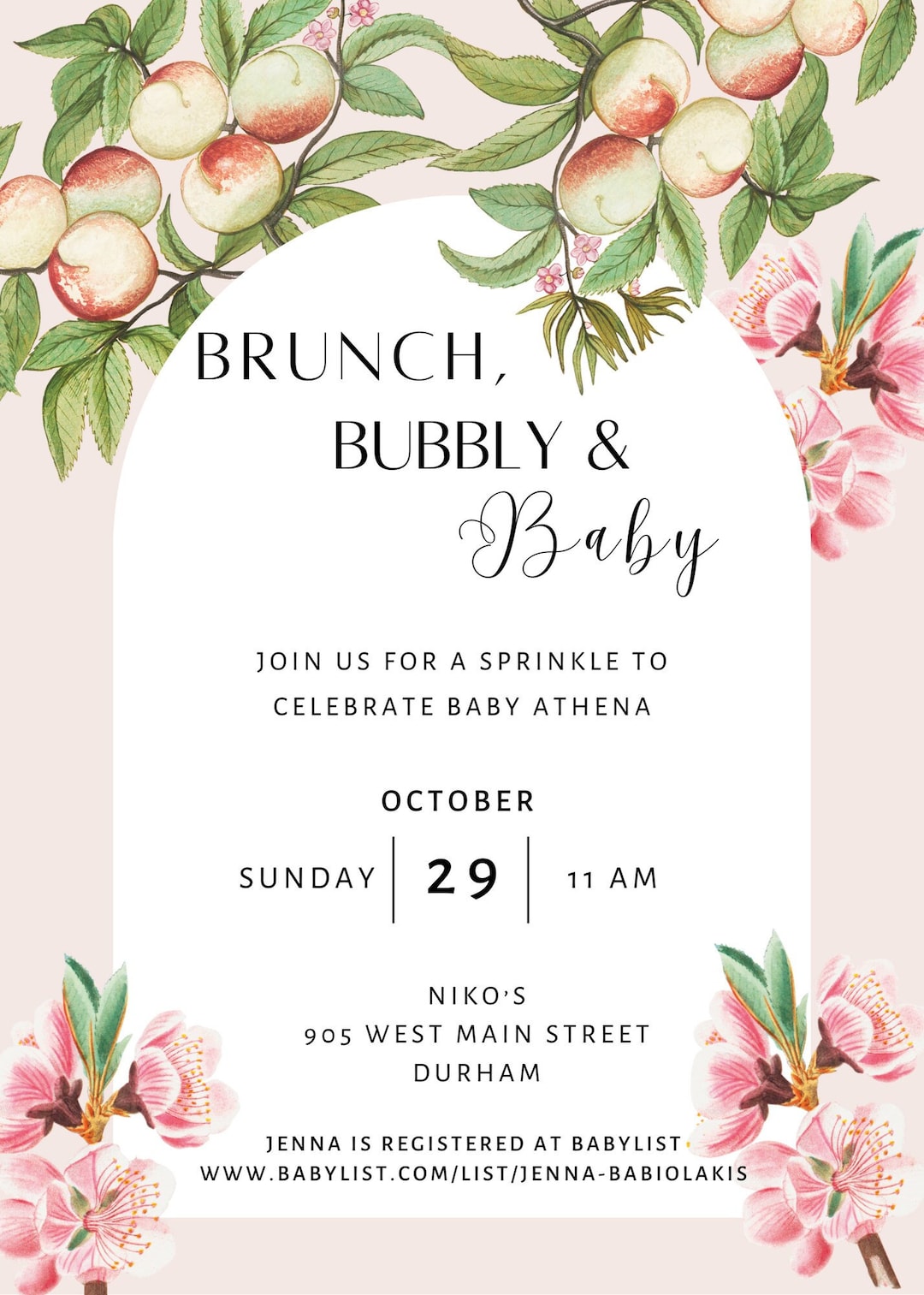 Editable Baby Shower Brunch Invitation - Etsy