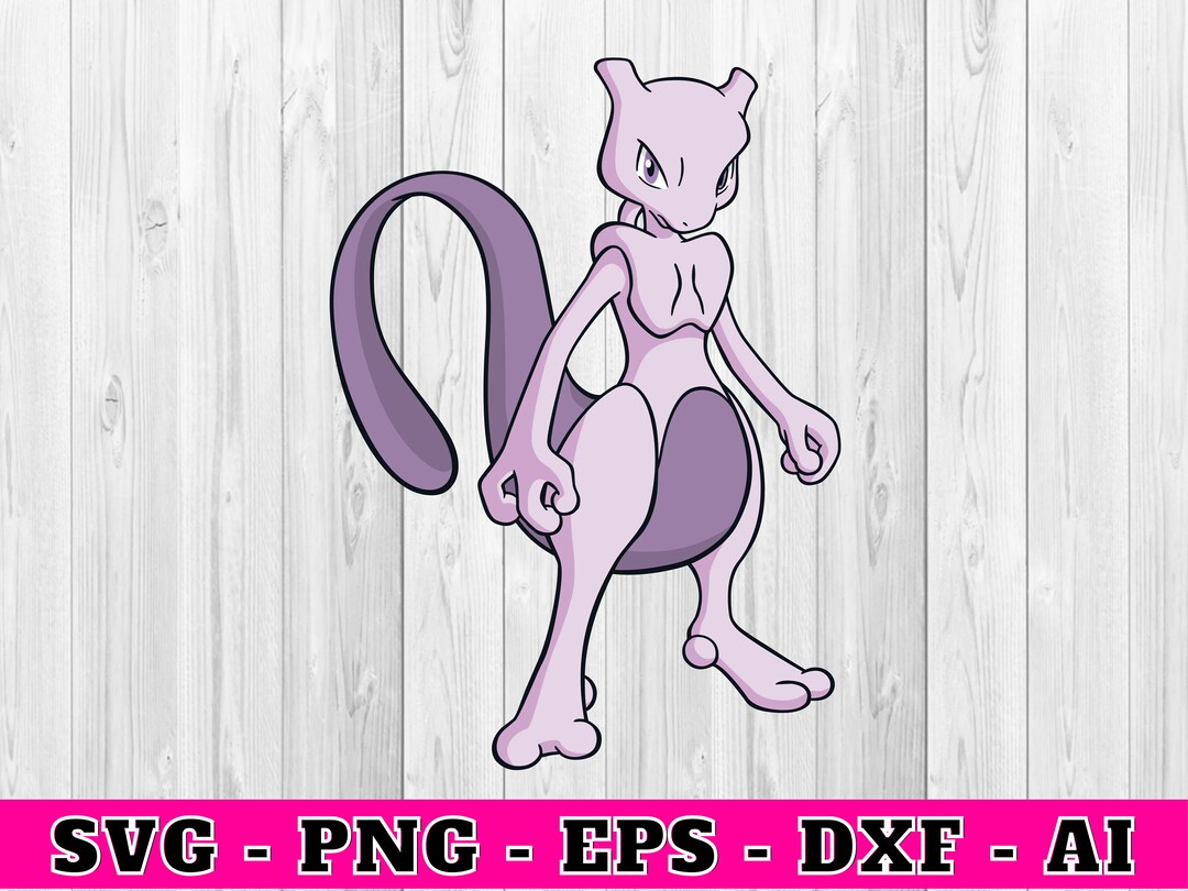 Buy Mewtwo Svg, Mewtwo Png, Pokemon Cricut Vector Bundle, Cut File for ...