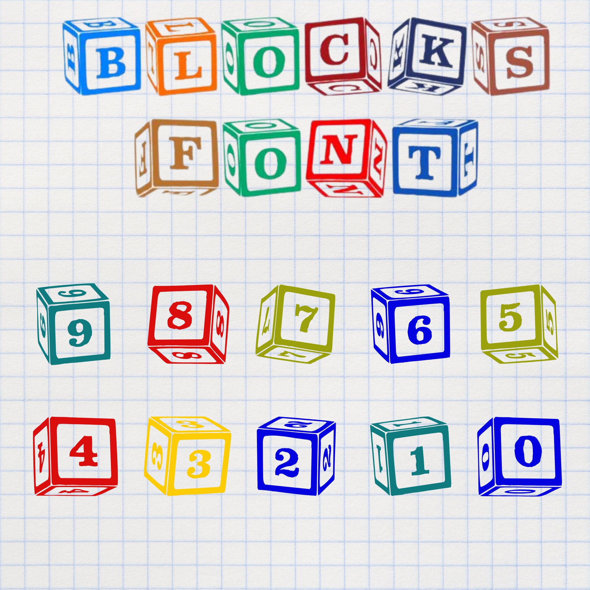Blocks Font SVG Toy Blocks Font SVG Alphabet Blocks SVG Toy Block Block ...