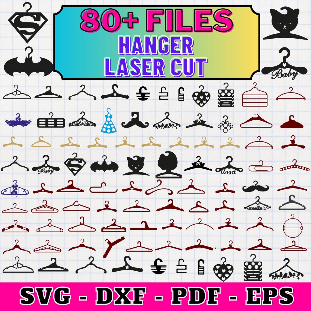 Hanger Svg, Hangers Svg Cut Files, Clothes Hanger Svg, Hanger Dxf ...