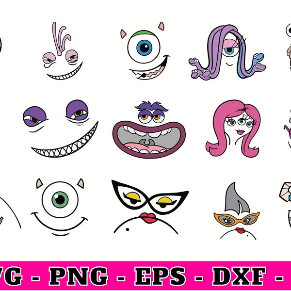 Mike Sully Face Svg - Etsy
