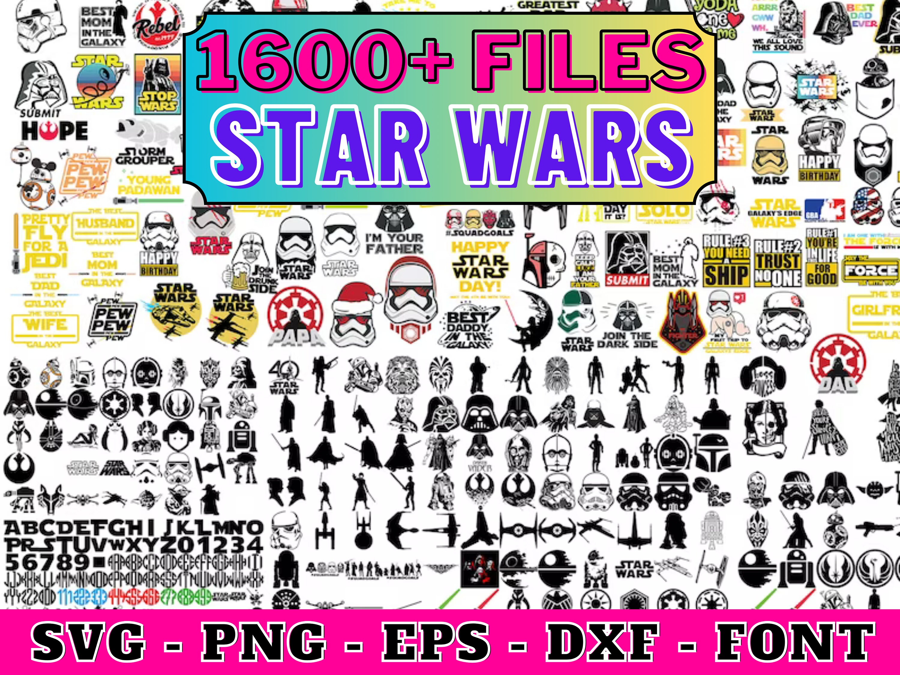 Star Wars Svg Bundle, Star Wars Svg, Star Wars Png, Svg Files for ...