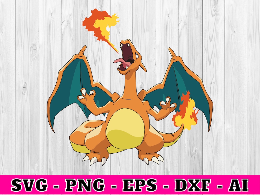 Charizard Svg, Charizard png, Pokemon Cricut Vector Bundle, cut File ...