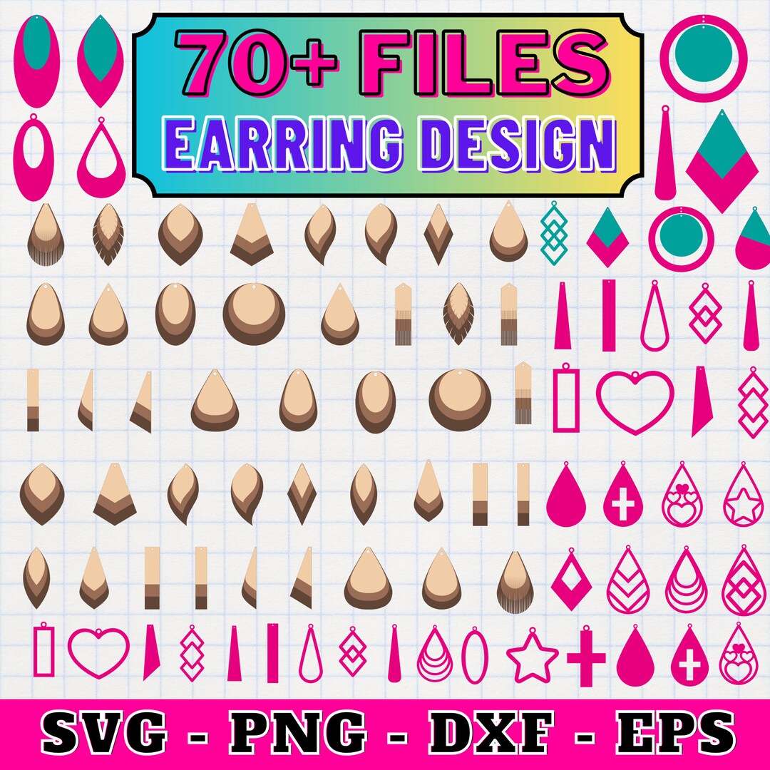EARRINGS SVG Bundle, Earring SVG Bundle, Earring Cut Patterns, Leather ...