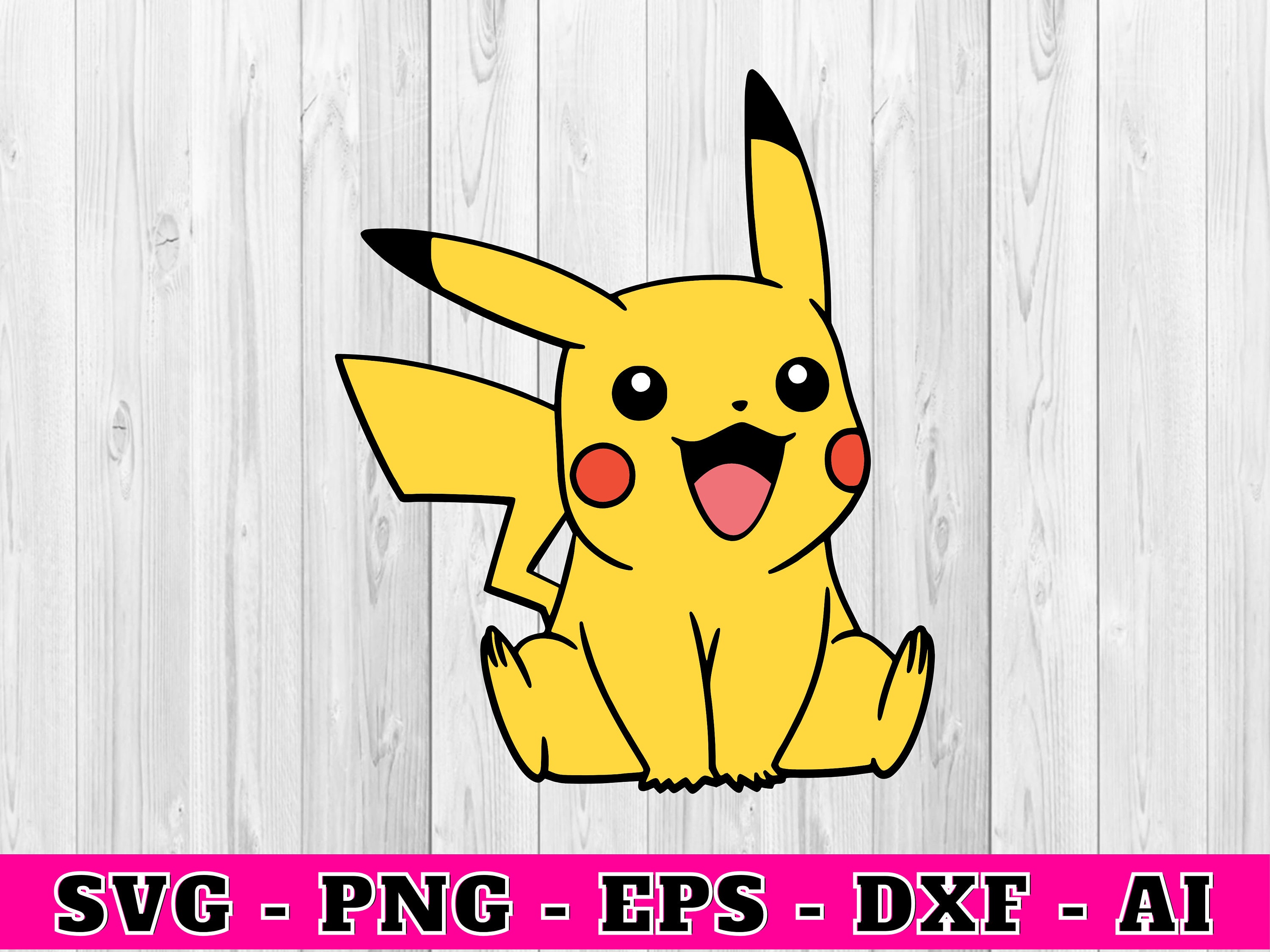 Pikachu Svg , Pikachu Png , Pokemon Cricut Vector Bundle , Pikachu DIY , Camiseta de imagen Png ...