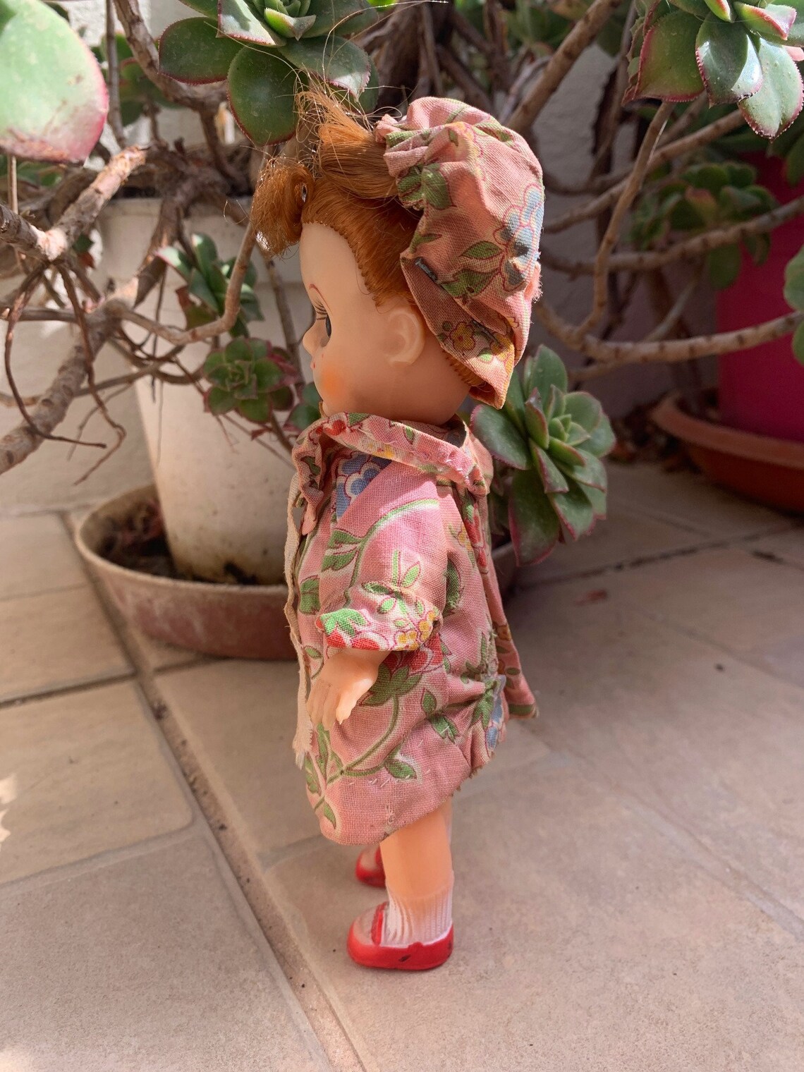 Vintage Rubber Bendable Doll Side Glancing Toy 1960s Vintage Clothes as ...