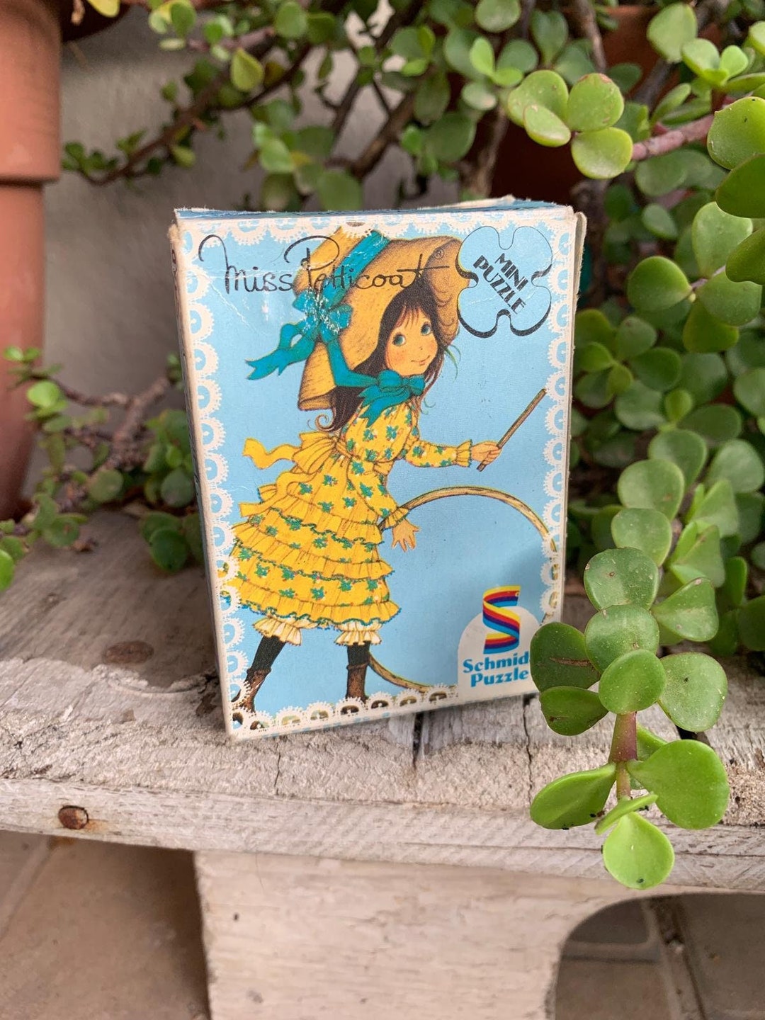 1970s Vintage Blue Miss Petticoat Kitsch Mini Puzzle Schmidt 54 Pieces ...