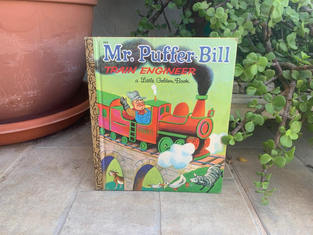 A Little Golden Book Mr Puffer Bill Train Engineer by Leone Arlendson ...