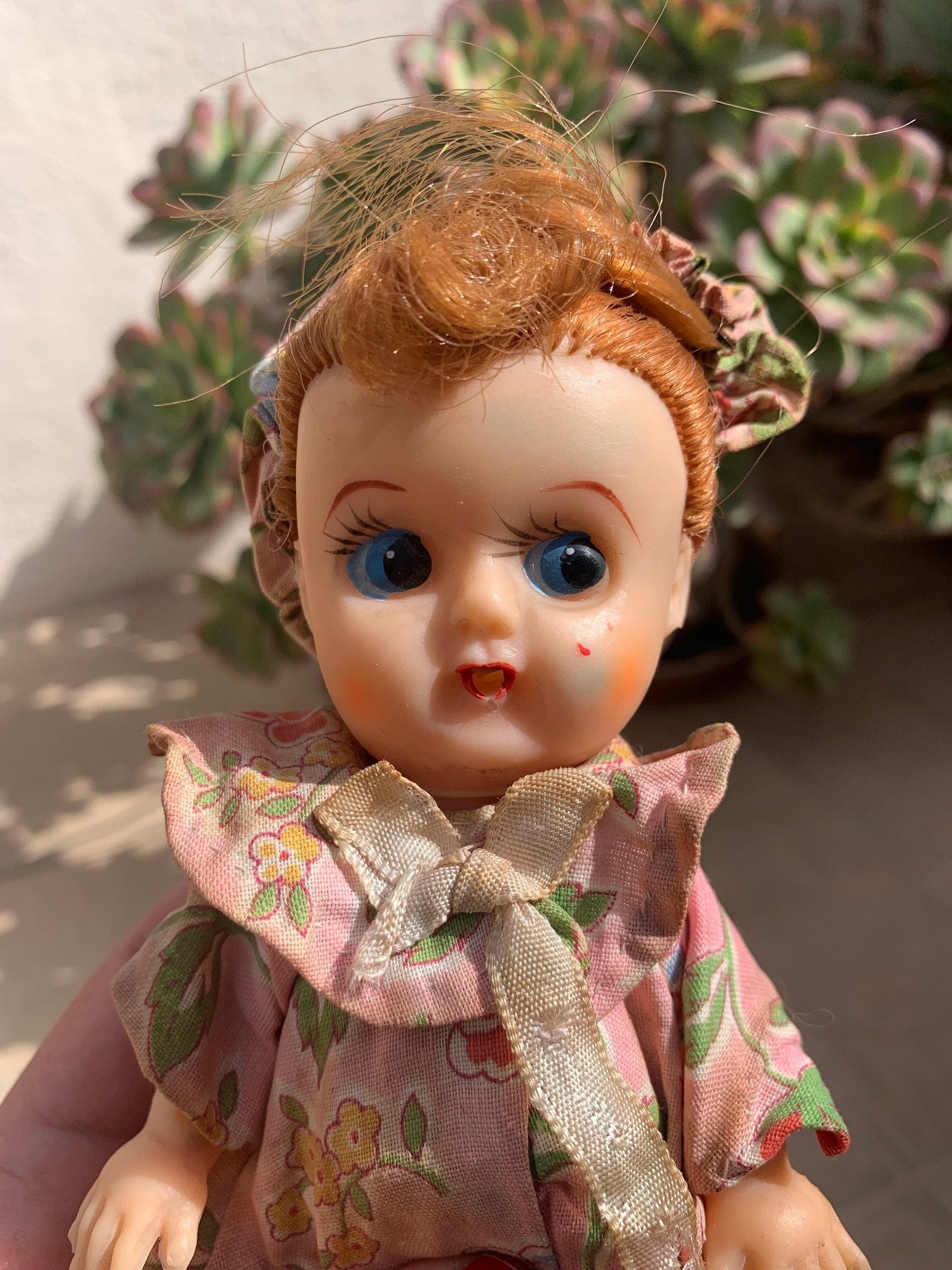 Vintage Rubber Bendable Doll Side Glancing Toy 1960s Vintage Clothes as ...