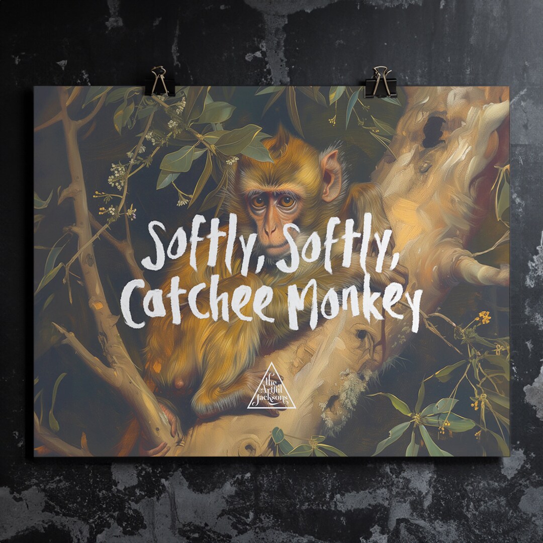Softly, Softly, Catchee Monkey, Monkey Poster Print, Wall Art, Poster ...