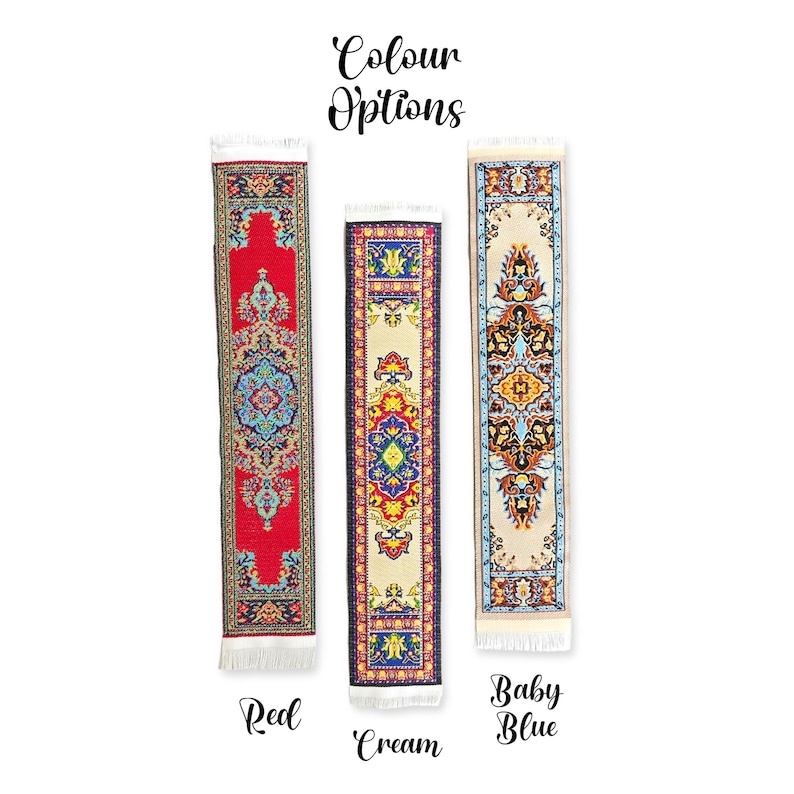 Turkish Woven Carpet Bookmark: Handmade Thread Bookmark - Etsy UK
