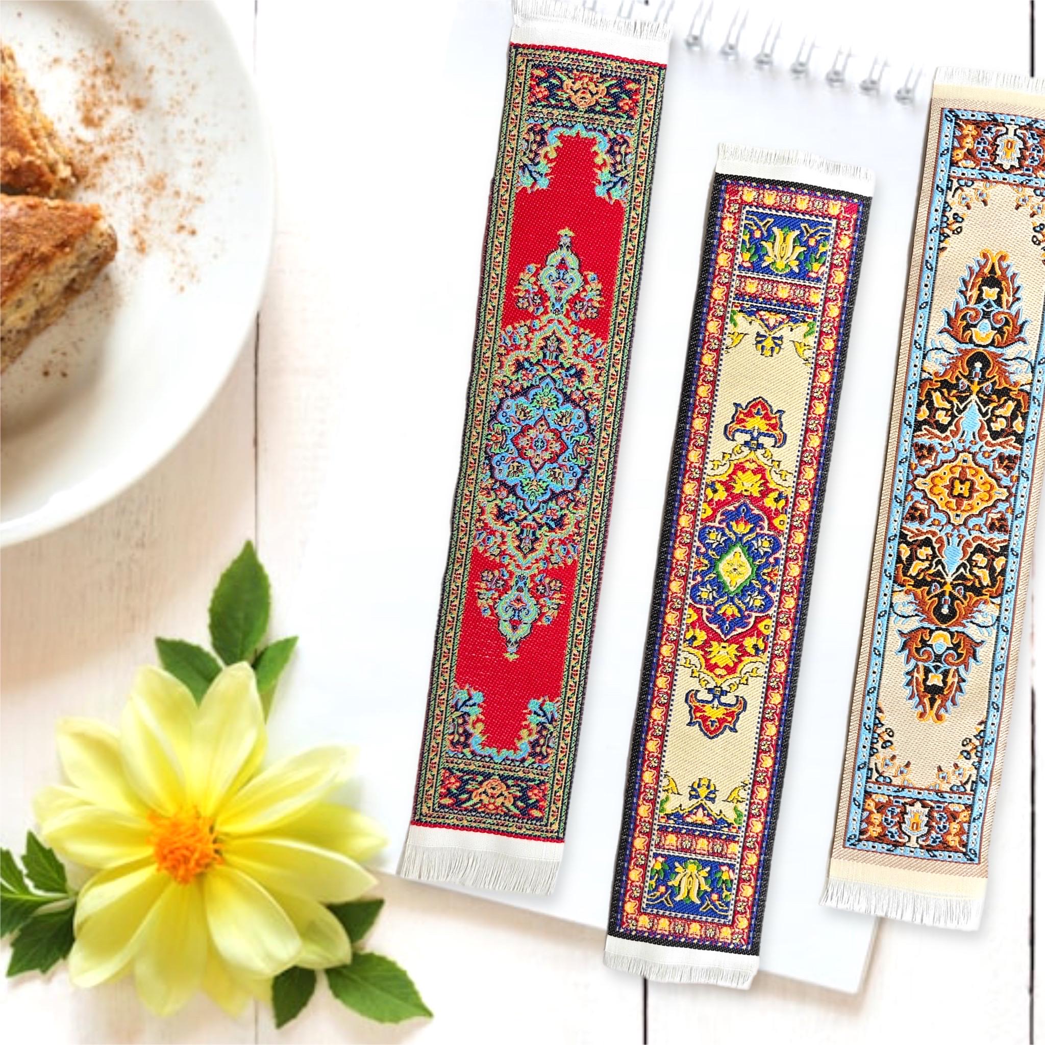 Turkish Woven Carpet Bookmark: Handmade Thread Bookmark - Etsy