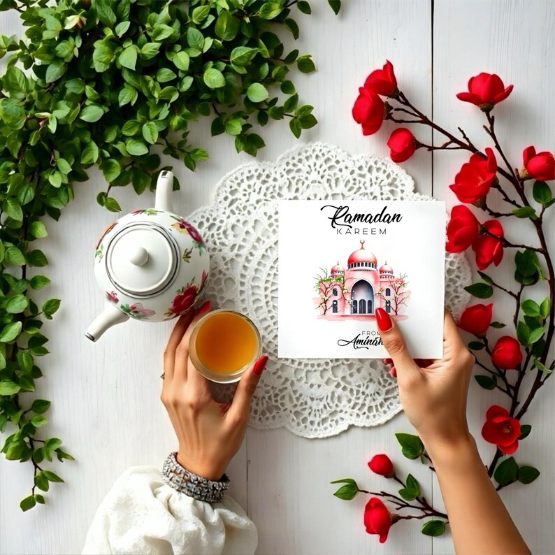 Personalized Ramadan Card, Custom Family Name, Islamic Greeting - Etsy