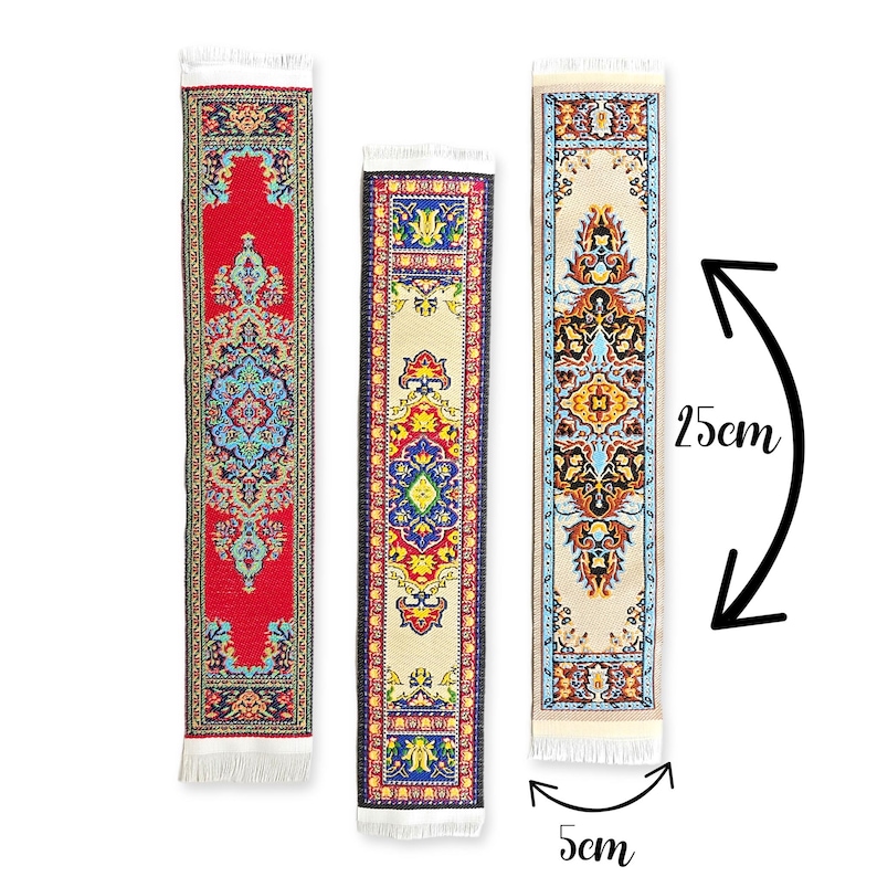Turkish Woven Carpet Bookmark: Handmade Thread Bookmark - Etsy UK