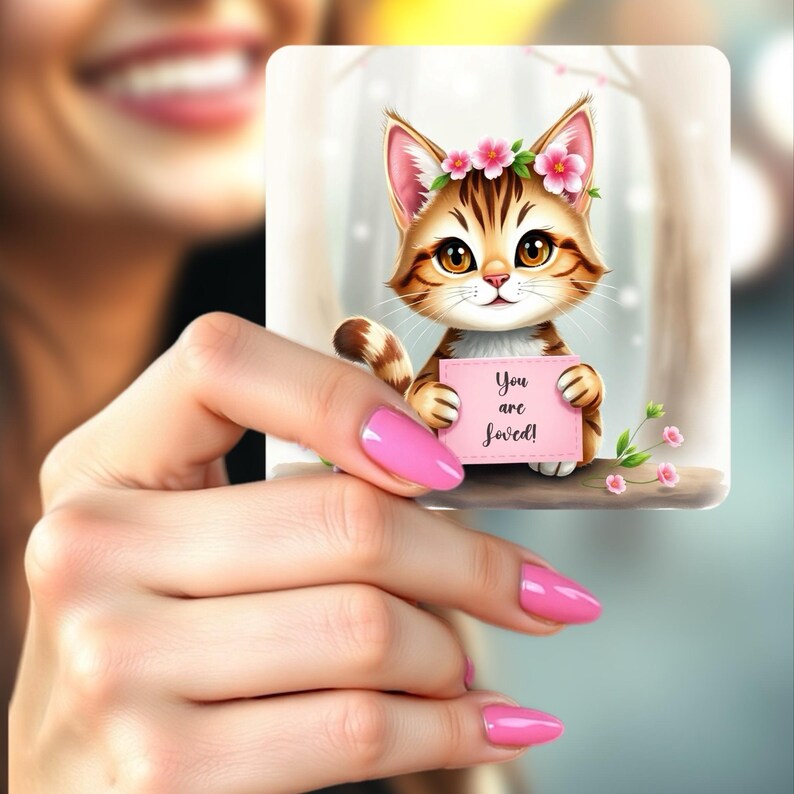 10 Tabby Cat Affirmation Cards • Kawaii Positive Prints - Etsy