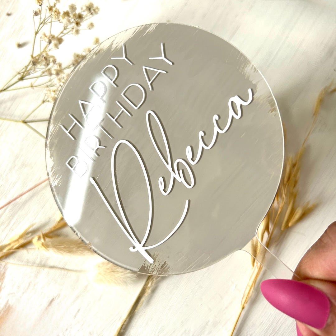 Custom Birthday Cake Topper Personalised Birthday Cake Topper Acrylic ...