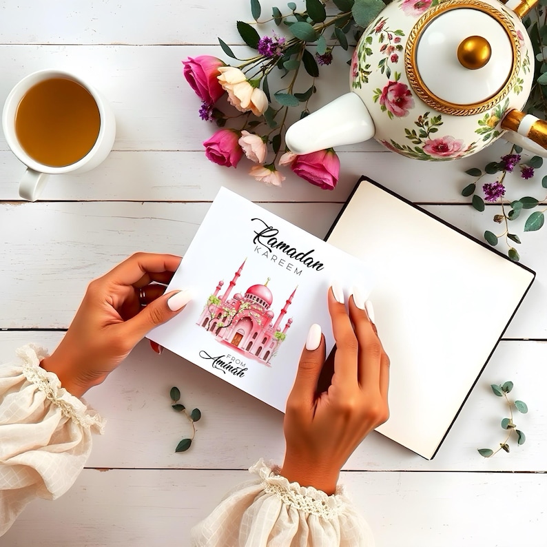 Personalized Ramadan Card, Custom Family Name, Islamic Greeting - Etsy