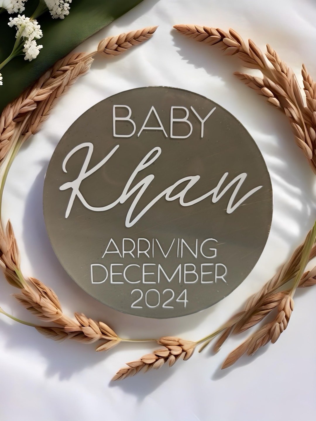 Baby Coming Soon Sign Baby Coming Soon Plaque Baby Announcement Sign ...