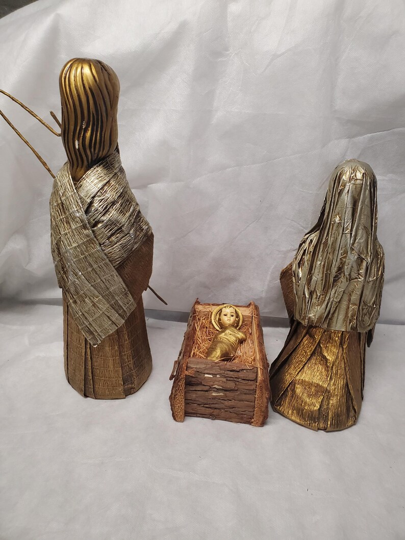 Nativity Set Papier Mache Made in Japan Smith Brothers 3 Pieces - Etsy
