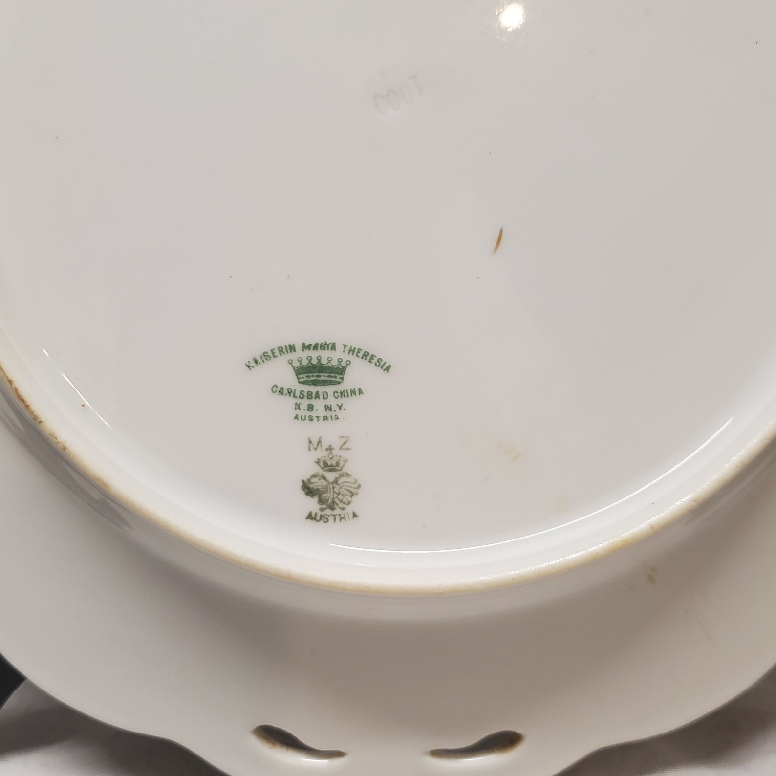 Antique MZ Austria / Kaiserin Maria Theresia Carlsbad Handled Cake ...